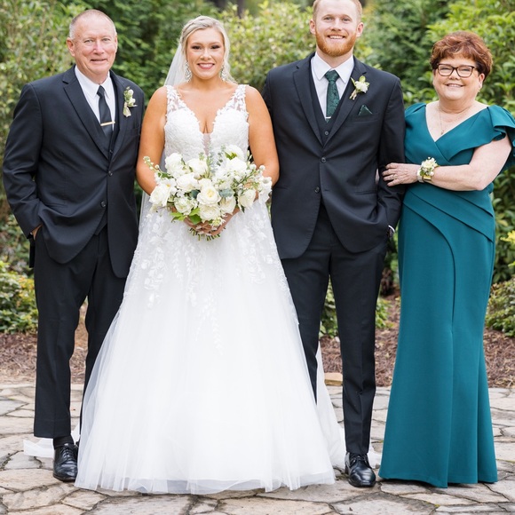 Dresses | Alexander By Daymor 1457 Floor Length Forest Green Formal ...